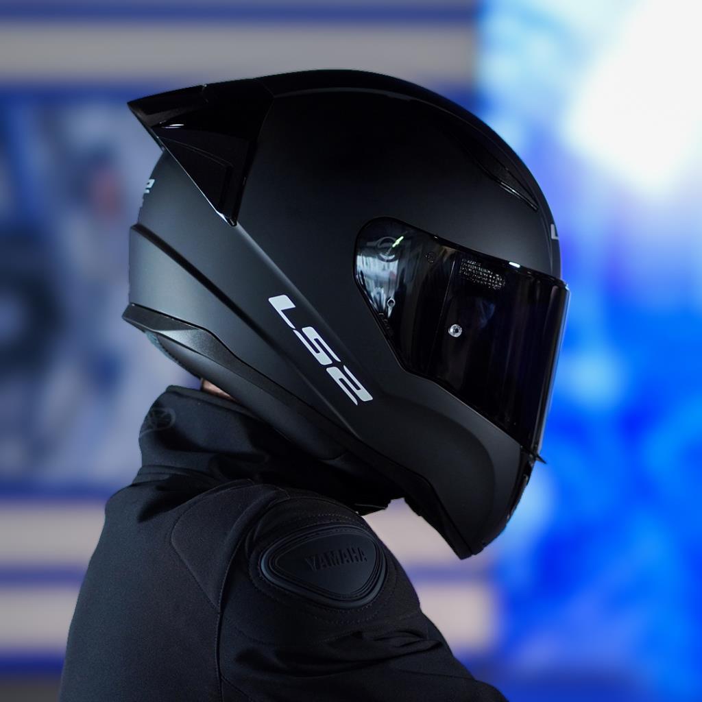 LS2 Rapid 2 Race Mat Siyah Kask ve Şeffaf Vizör - Ride4Moto
